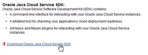 deploying an application to oracle java cloud service