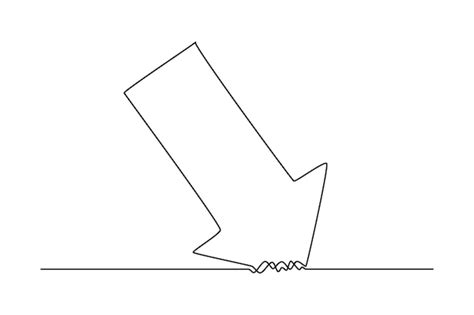 Premium Vector One Continuous Line Drawing Of Arrow Concept Doodle