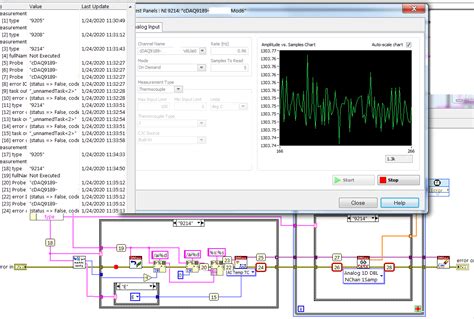 solved labview freezes when taking a measurement from second ni 9214
