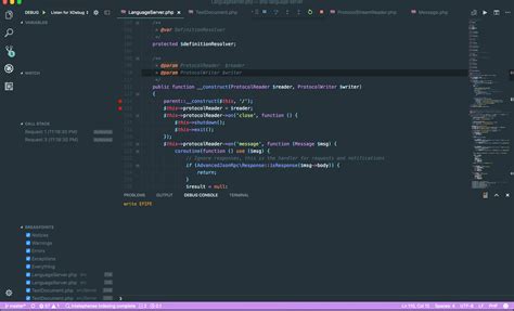 debug · issue 24 · felixfbecker php language server · github