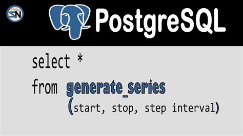 how to use the postgresql generate series function for numbers and date