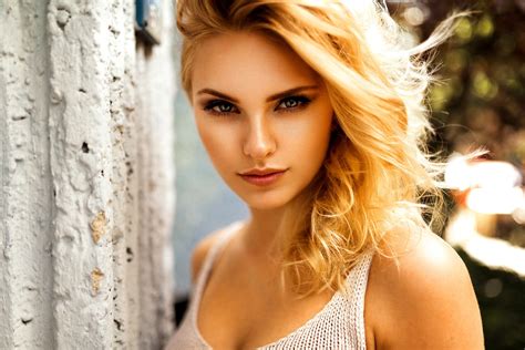 Women Blonde Face Carla Sonre 1080p Portrait Miro Hofmann Hd