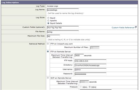 how to configure cisco wsa logging and reporting