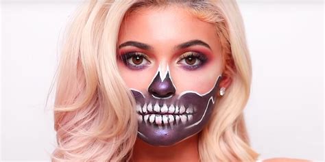 kylie jenner skull halloween makeup tutorial — james charles skull