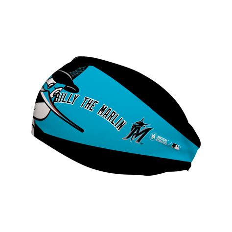 Marlins Cooling Headband Mascot Nameplate Vertical Athletics