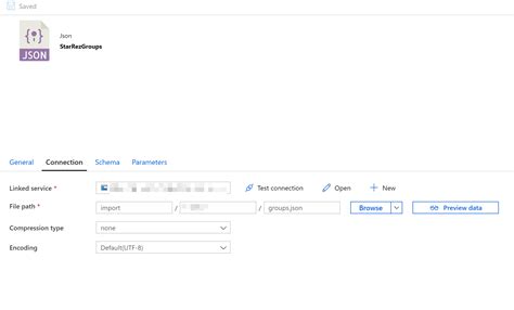 mapping columns from json in an azure sql data flow task