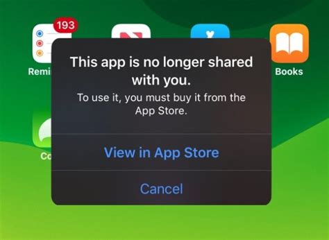 how to fix “this app is no longer shared with you” error on iphone and ipad