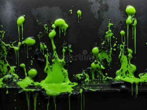 Green Slime Halloween Background Design Horror Wallpaper Illustration