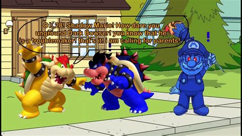 Shadow Mario Ungrounds Dark Bowser And Gets Grounded Youtube