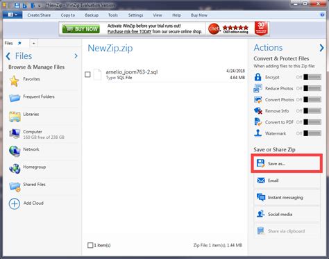 how to use winzip for file compression inmotion hosting support center