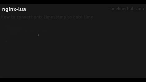 how to convert unix timestamp to date time youtube