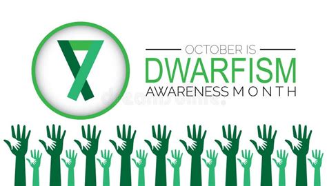 Dwarfism Awareness Month Is Observed Every Year On October Stock Vector
