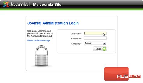 login to joomla as the administrator web24