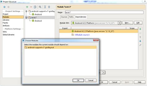 intellij idea how to add android support v7 widget