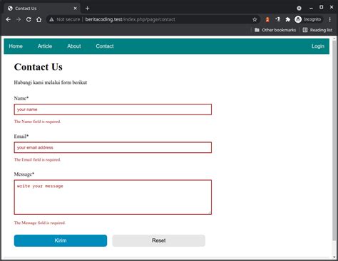 tutorial codeigniter 08 cara validasi form agar aplikasimu lebih aman