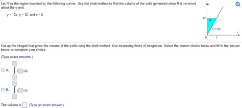 Solved Let R Be The Region Bounded By The Following Curves