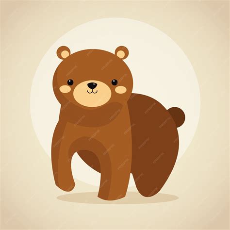 Premium Vector Cute Bear Cartoon Icon