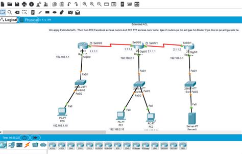 configure routing and switching in packet tracer as simulator by