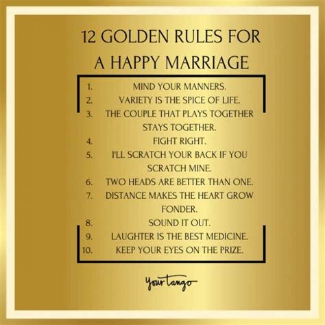 12 Golden Rules For A Happy Marriage Artofit