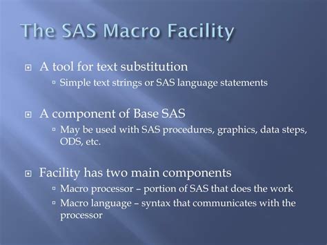 ppt sas macros powerpoint presentation free download id 2558381
