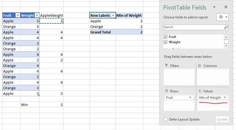 microsoft excel finding the min max of subsets of data