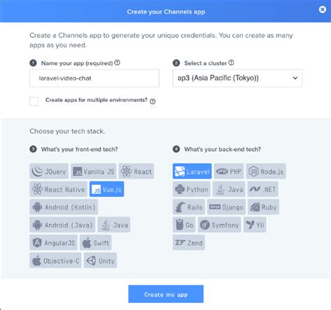 create a video chat application with laravel 7 and vue js
