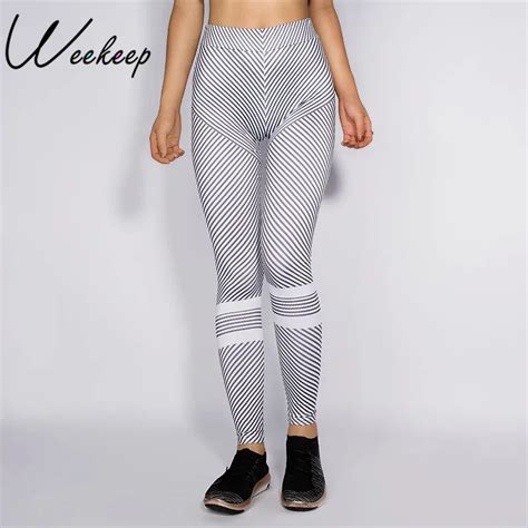 Weekeep 2017 Brand Fitness Leggings Women Patchwork White Black Leggins