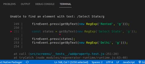 integration testing in react native for dynamic dropdown list using