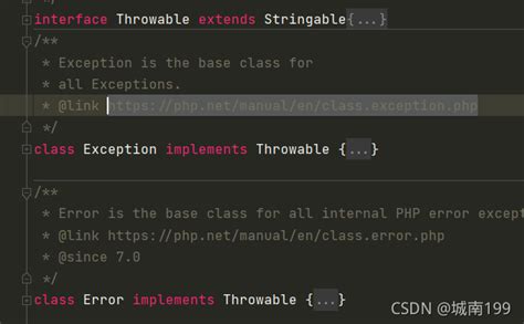 php the difference between throwable error and exception