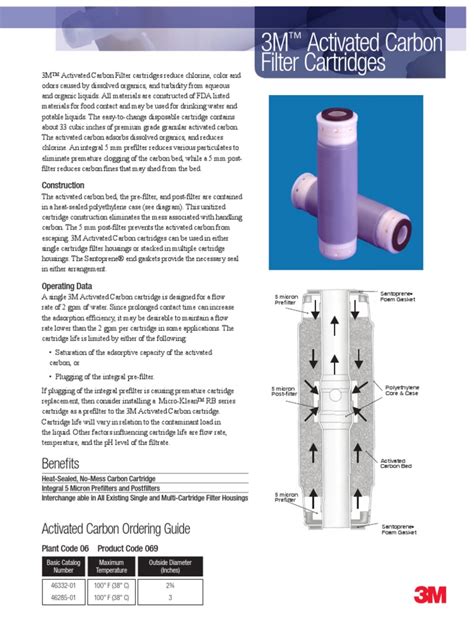 3m™ activated carbon filters data sheet pdf 670 8 k