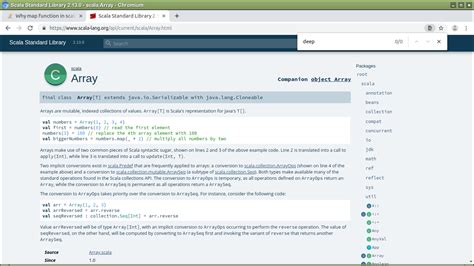 locating scala array deep documentation stack overflow