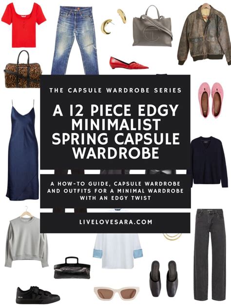 A 12 Piece Edgy Minimalist Spring Capsule Wardrobe Livelovesara