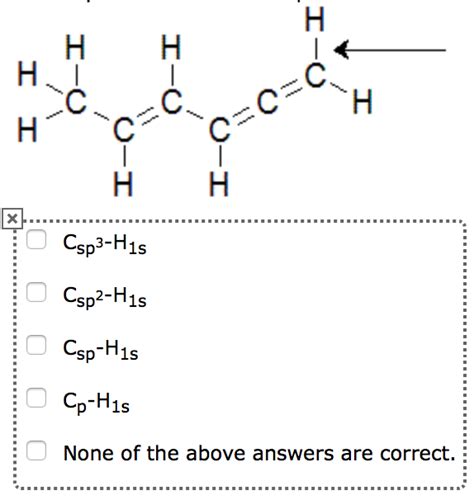 Solved What Hybrid Orbitals Make Up The Indicated Bond In