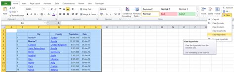 excelmadeeasy remove hyperlinks from range of cells in excel