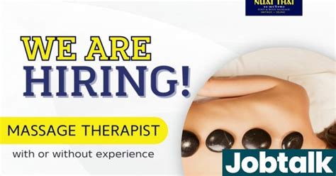Massage Therapist Vacancy In Santiago City Hiring By Nuat Thai • Jobtalk