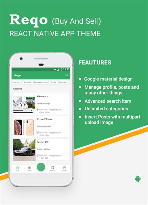 reqo buy and sell application react native ads classified mobile