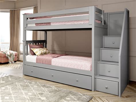 Bedroom Basics Bunk Bed W Stairs W Trundle Twin Twin Bedroom Source