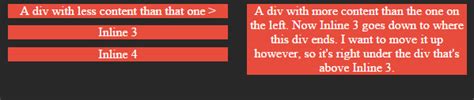 html how to ignore the margin inline blocks create with