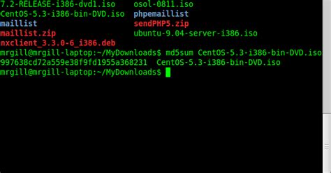 linux command คำสั่ง md5sum