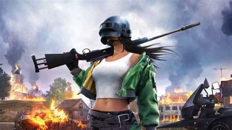 Обои Pubg Mobile с девушкой Popular Games Best Android Games Battle