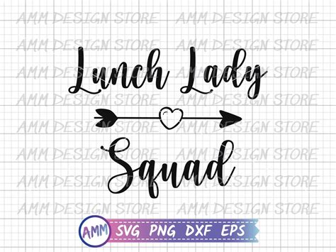 Lunch Lady Svg Lunch Lady Squad Svg Cafeteria Lady Svg Etsy