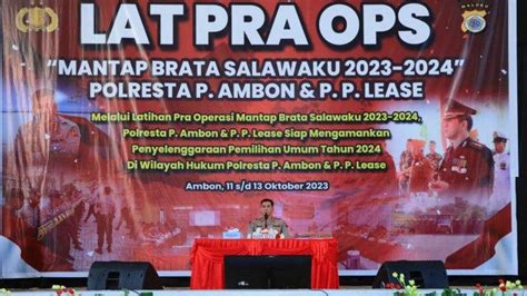 Jelang Pemilu 2024 Polresta Pulau Ambon Latih Personil Tuk Amankan 1