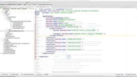 o arquivo androidmanifest xml youtube