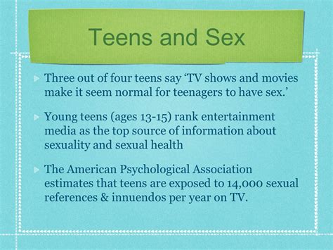 Mass Media Influences On Sexuality