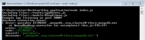 unable to connect to mongodb atlas using mongoose js super user