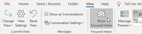 focused inbox for outlook office support