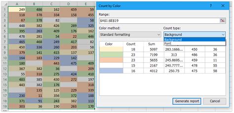 how to count colored cells in excel using countif