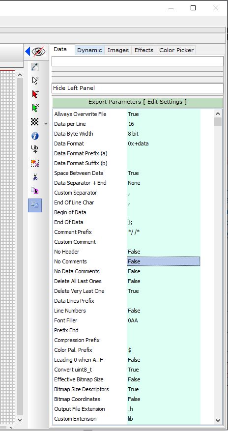 export a graphic to a glcd data array bitmap2lcd software tool blog
