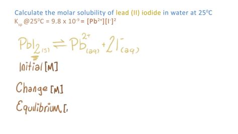 How To Calculate Molar Solubility From Ksp Youtube