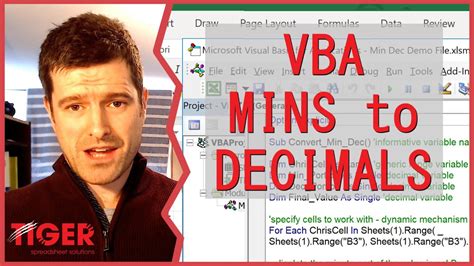 convert minutes to decimals excel vba beginner lecture youtube
